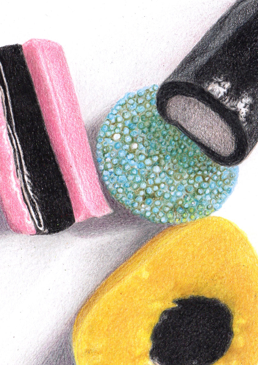 Liquorice Allsorts – Pencil on Paper