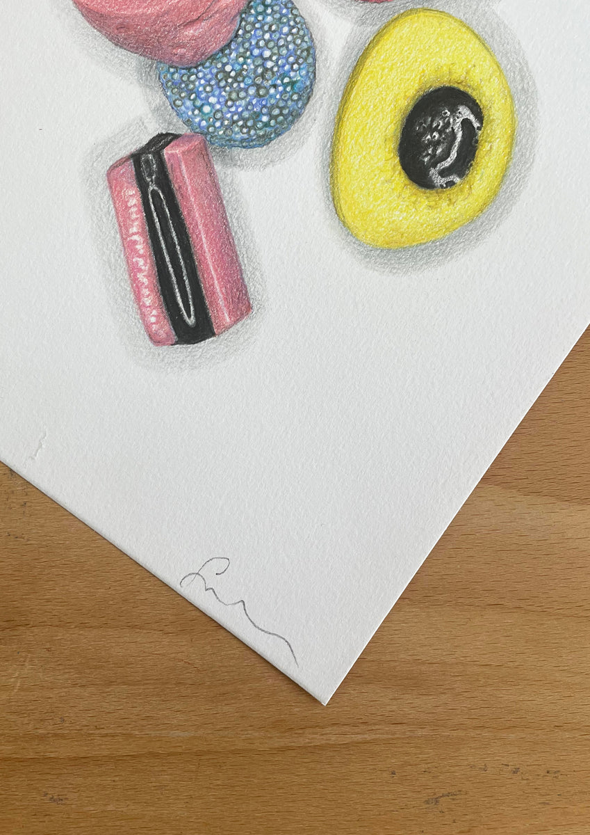 Liquorice Allsorts - Original Hand Drawing – Pencil on Paper