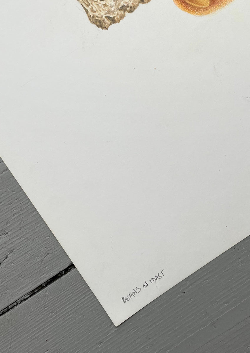 Beans on Toast - Original Hand Drawing. – Pencil on Paper